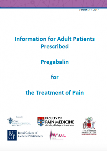 Patient information leaflets | Faculty of Pain Medicine